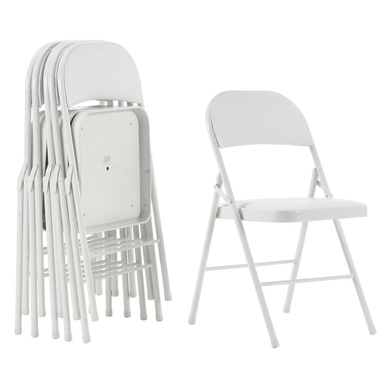 The Twillery Co.® Frankie Vinyl Padded Stackable Folding Chair Set of 6 & Reviews | Wayfair